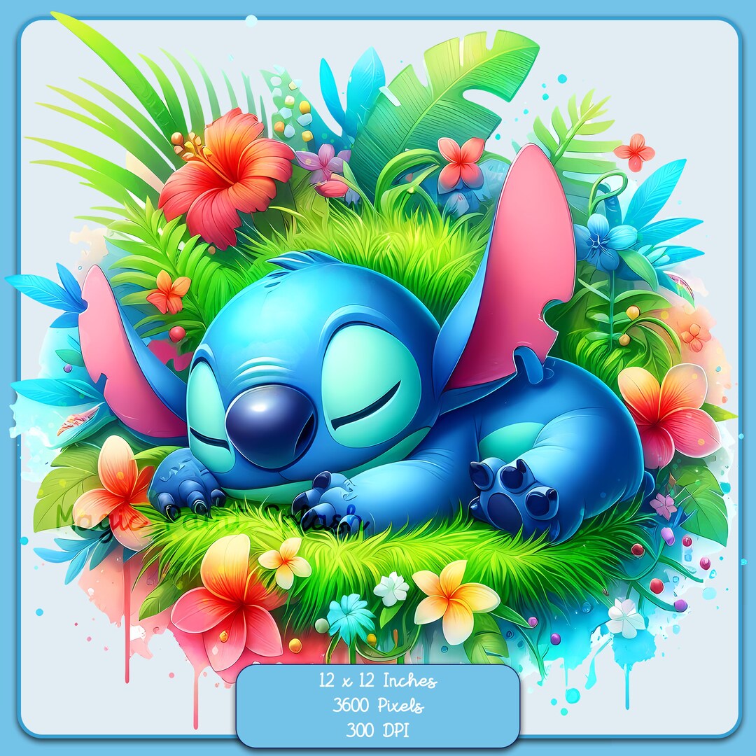 Stitch Nap Watercolor Splash, Clipart Images, Graphics and Artwork ...