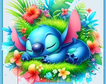 Stitch Nap Watercolor Splash, Clipart Images, Graphics and Artwork ...