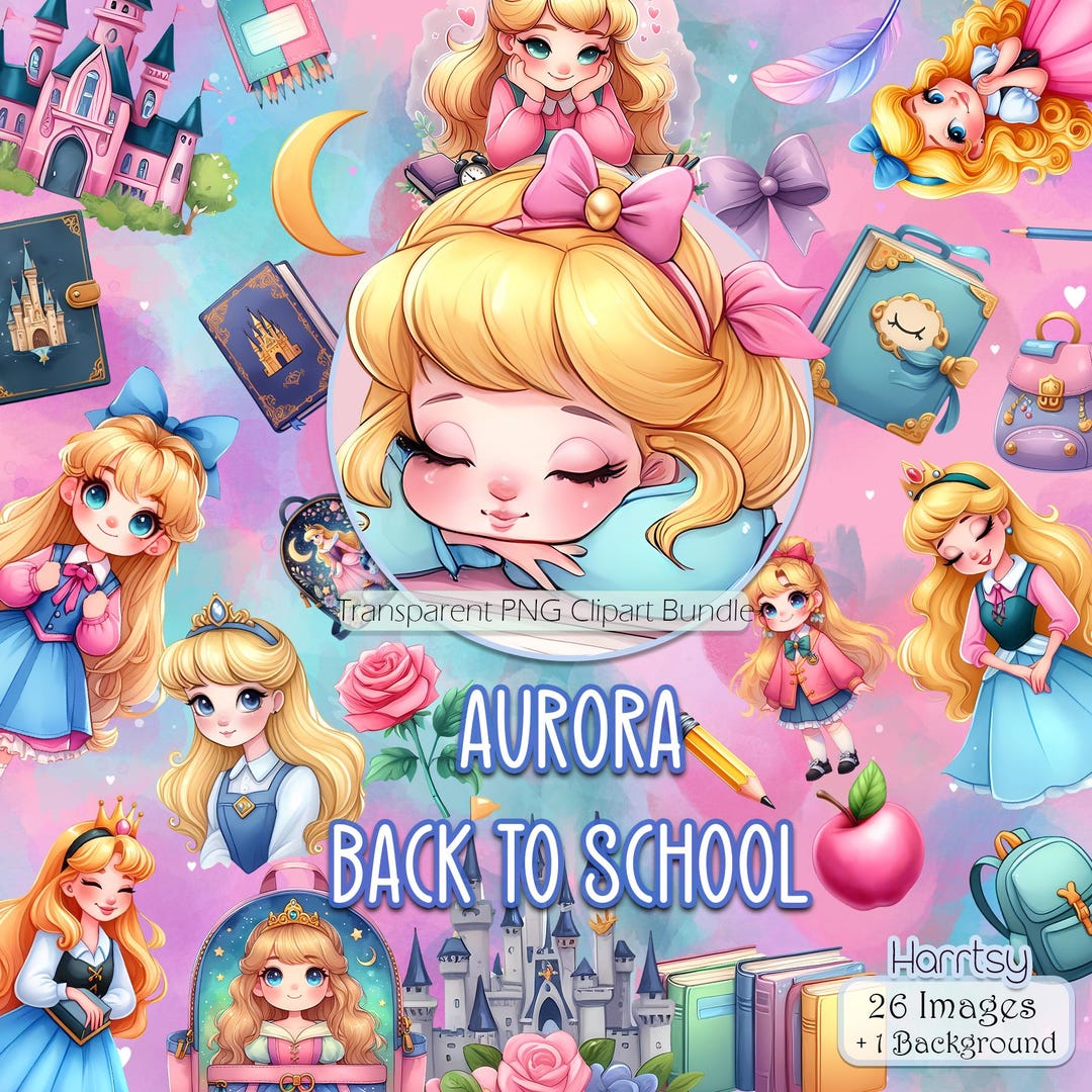 Aurora Back to School Clipart: Princess Education Images (digital Download) - Etsy