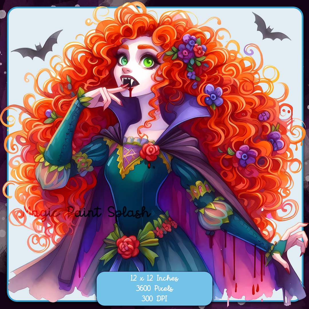 Vampire Merida PNG Image, Clipart Images, Graphics and Artwork, Rainbow ...