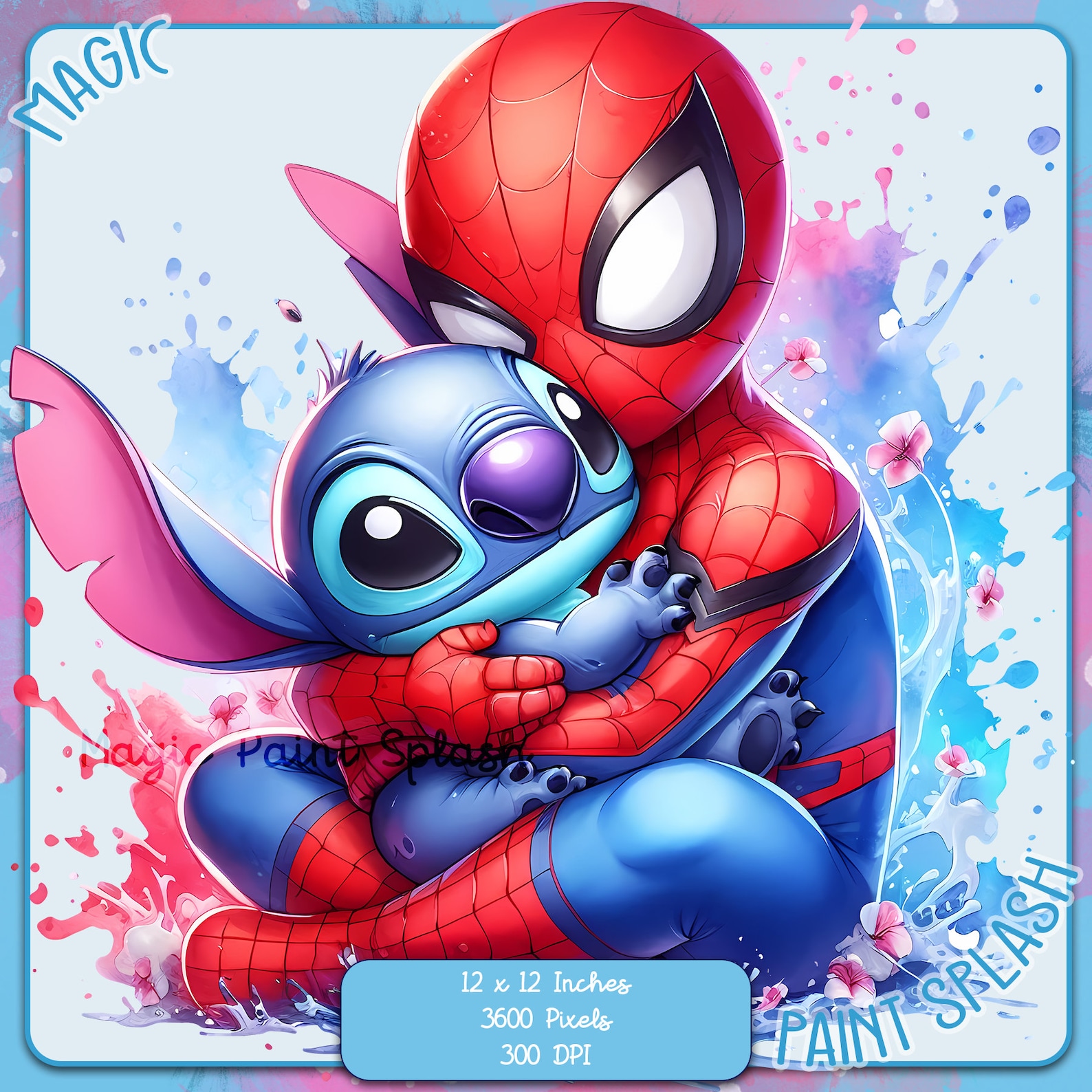 Spiderman and Stitch Hug PNG, Crossover Art (digital Download) - Etsy