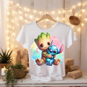 Baby Groot and Stitch PNG Image, Clipart Images, Graphics and Artwork ...