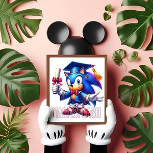 Sonic Graduation PNG Image, Cartoon Clipart (digital Download) - Etsy