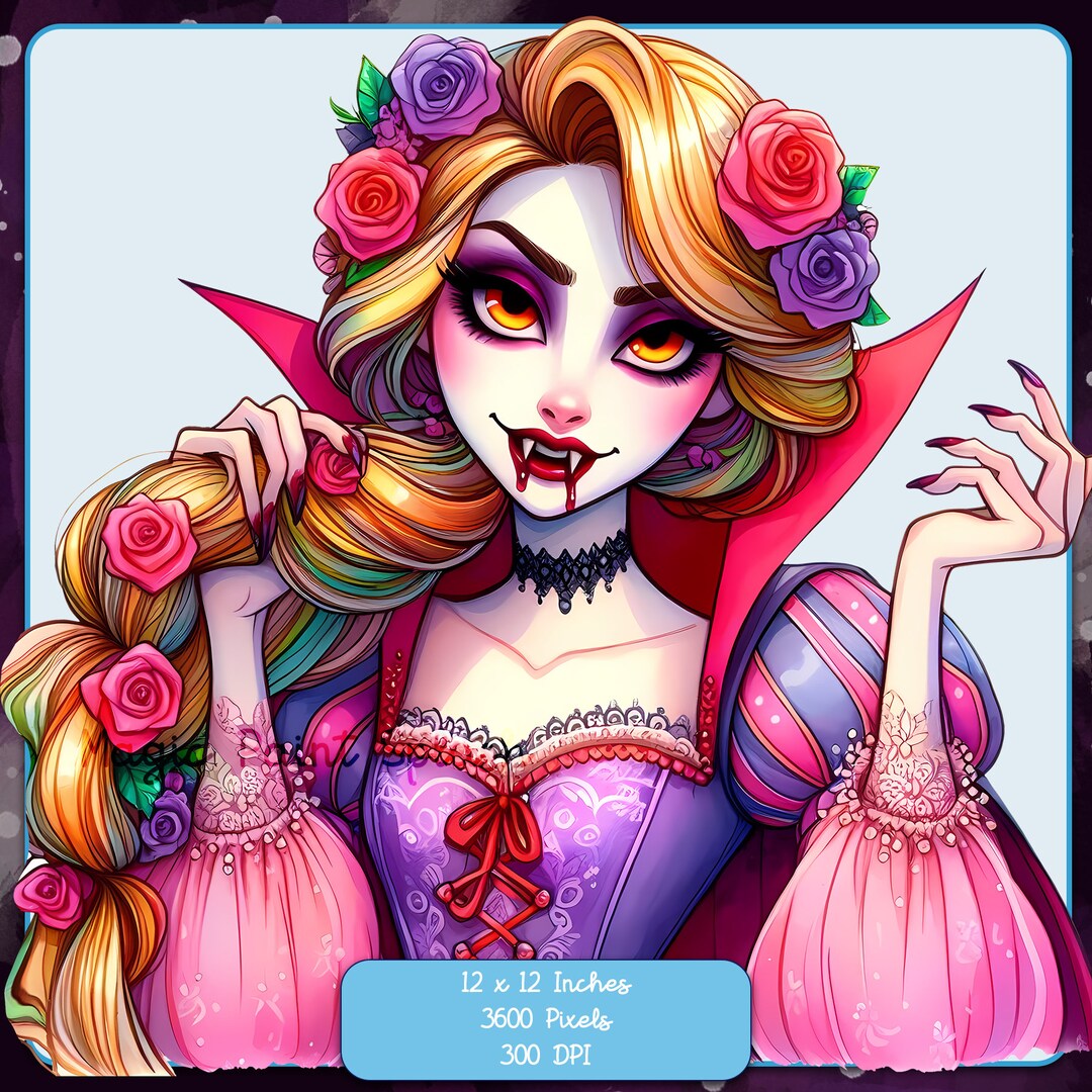 Vampire Rapunzel PNG Image, Clipart Images, Graphics and Artwork ...