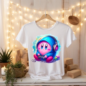 Kirby Gamer Watercolor Splash, Clipart Images, Graphics and Artwork ...