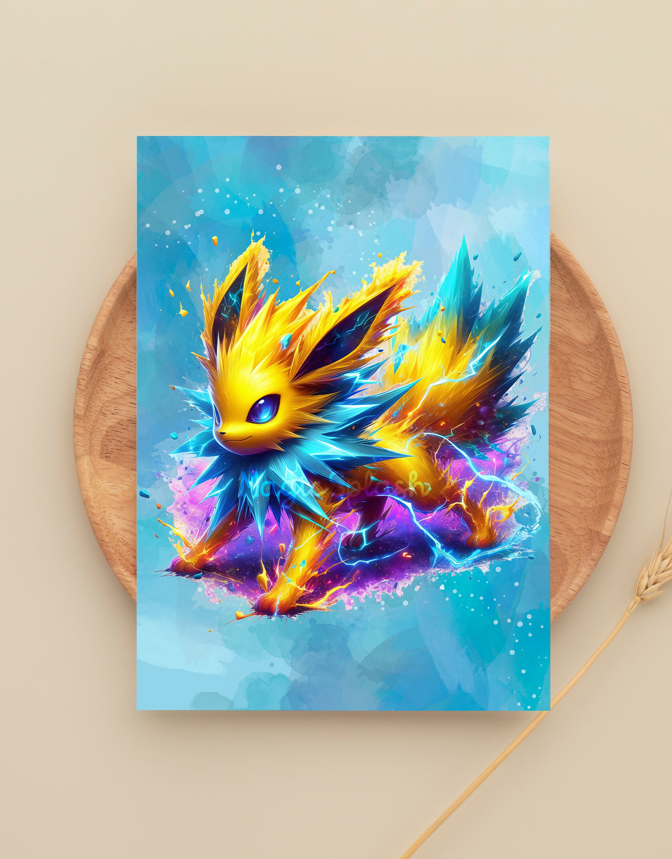 Jolteon Watercolor Clipart: Rainbow Splash PNG (digital Download) - Etsy