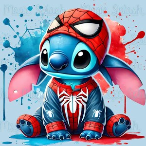 Stitch in Spiderman Costume PNG Image (digital Download) - Etsy