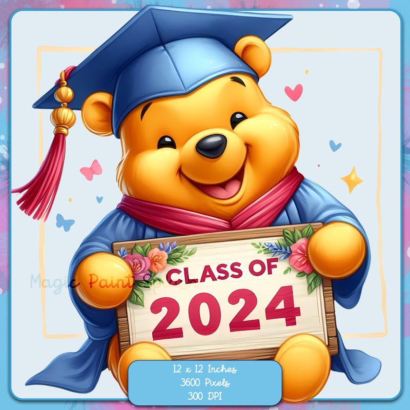 Pooh Graduation - Etsy