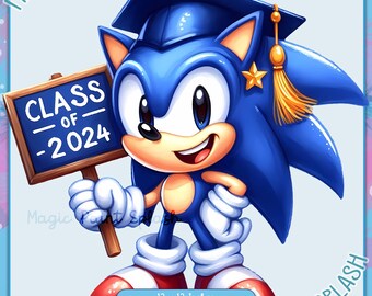 Sonic Graduation PNG Image, Clipart Images, Graphics and Artwork, PNG ...