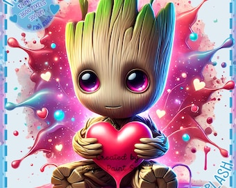 4 PNG Mickey Mouse Valentine Watercolor Splash, Clipart Images ...