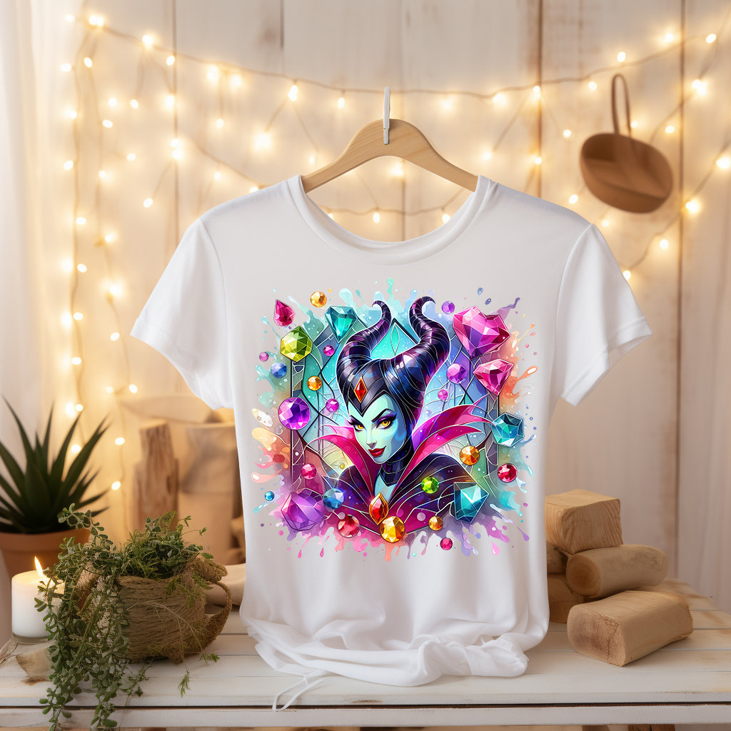 Maleficent Gemstones Watercolor Splash: Villain PNG Image (digital ...