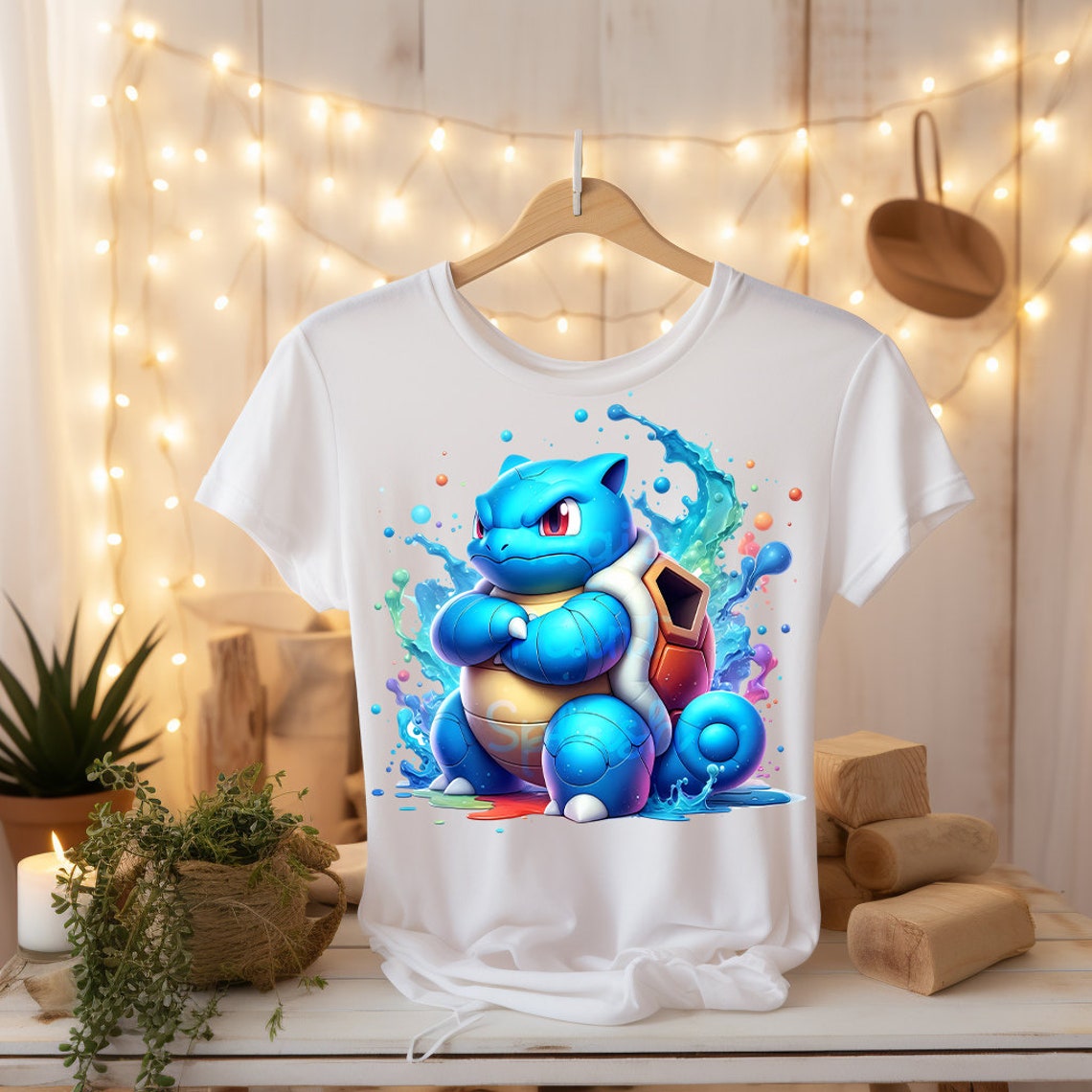 Blastoise Watercolor Splash PNG, Rainbow Monster Clipart (digital ...