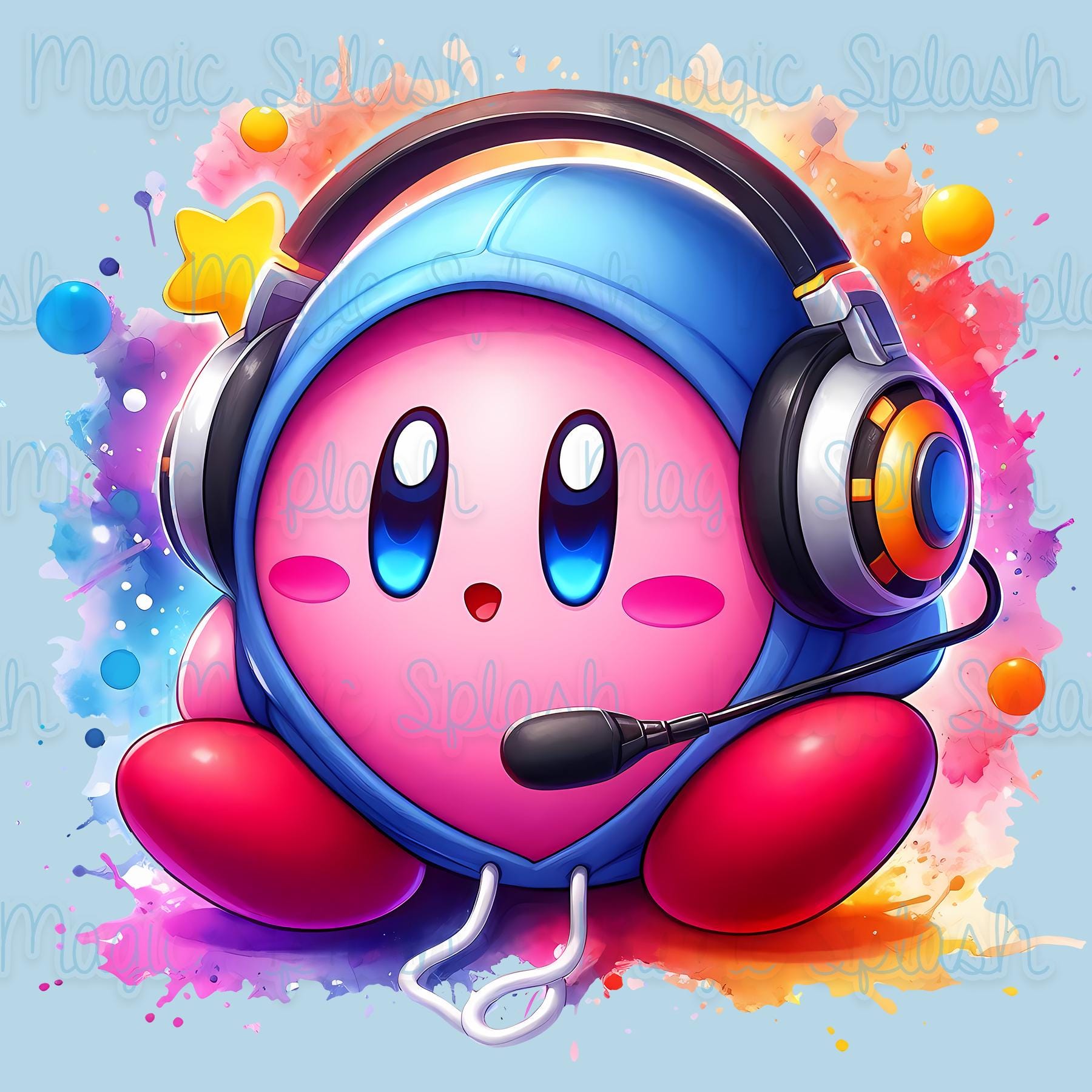 5 Gamer Kirby PNG Clipart: Rainbow Gaming Art (digital Download) - Etsy