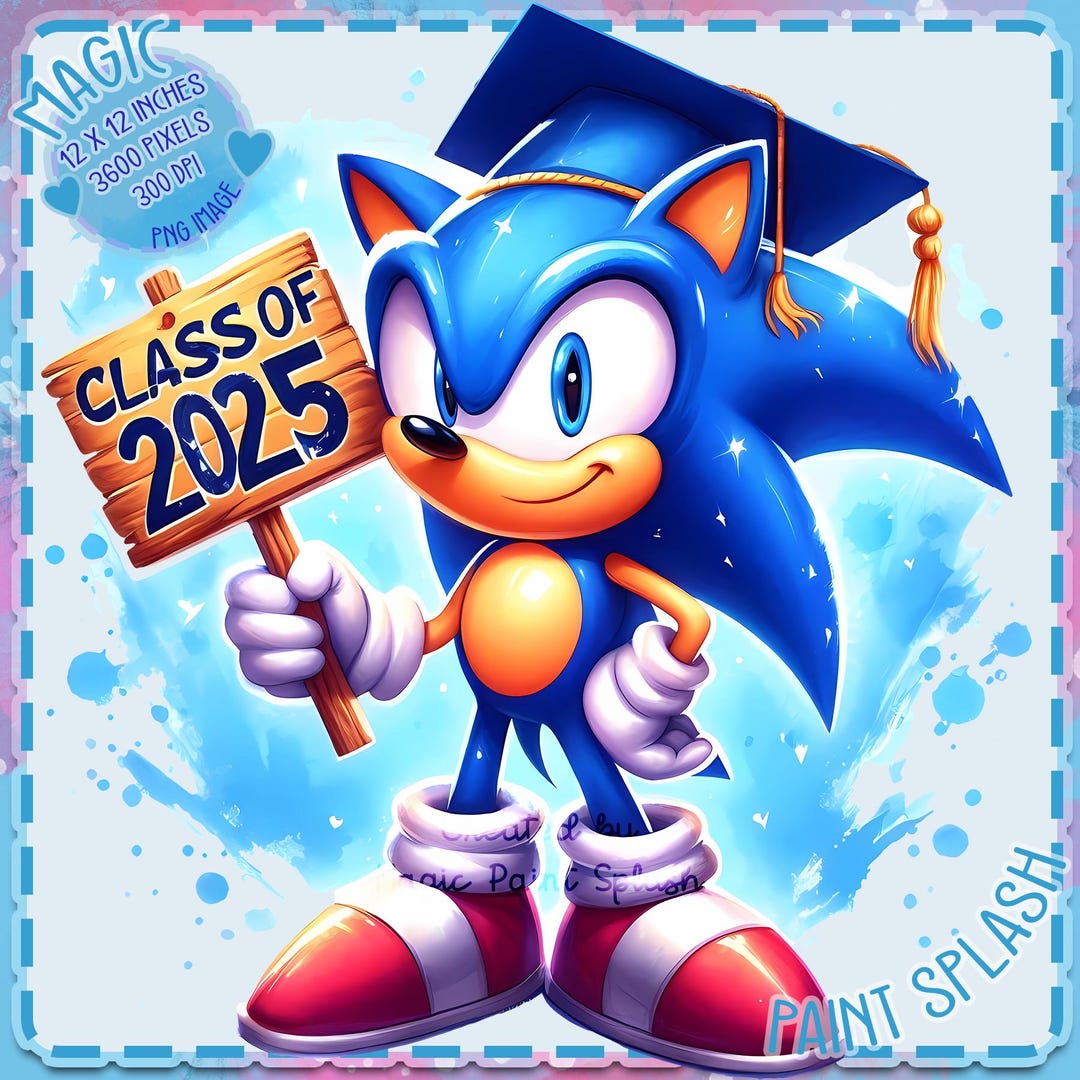 Sonic 2025 Graduation PNG Image, Clipart Images, Graphics and Artwork ...