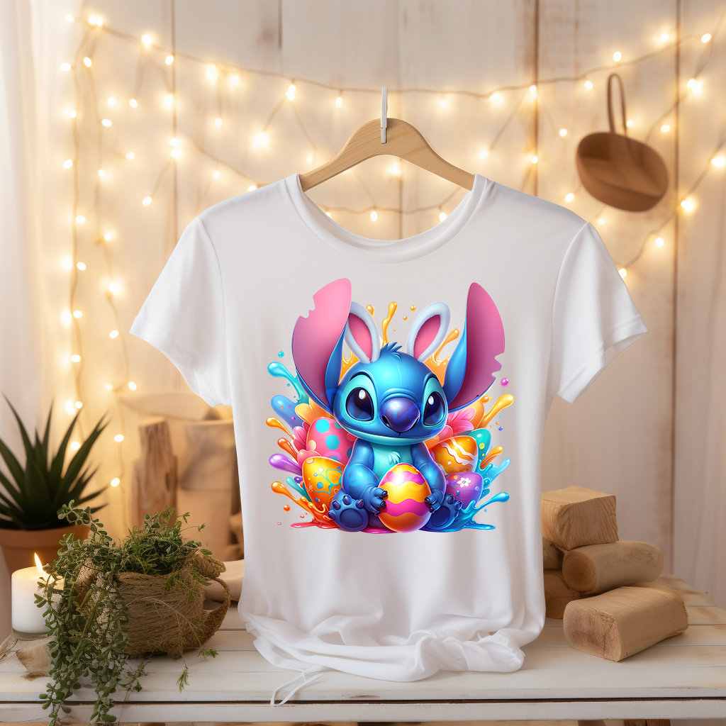 Stitch Bunny Ears Watercolor Splash, Clipart Images, Graphics and ...