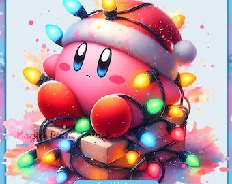 Kirby Gamer Watercolor Splash, Clipart Images, Graphics and Artwork ...