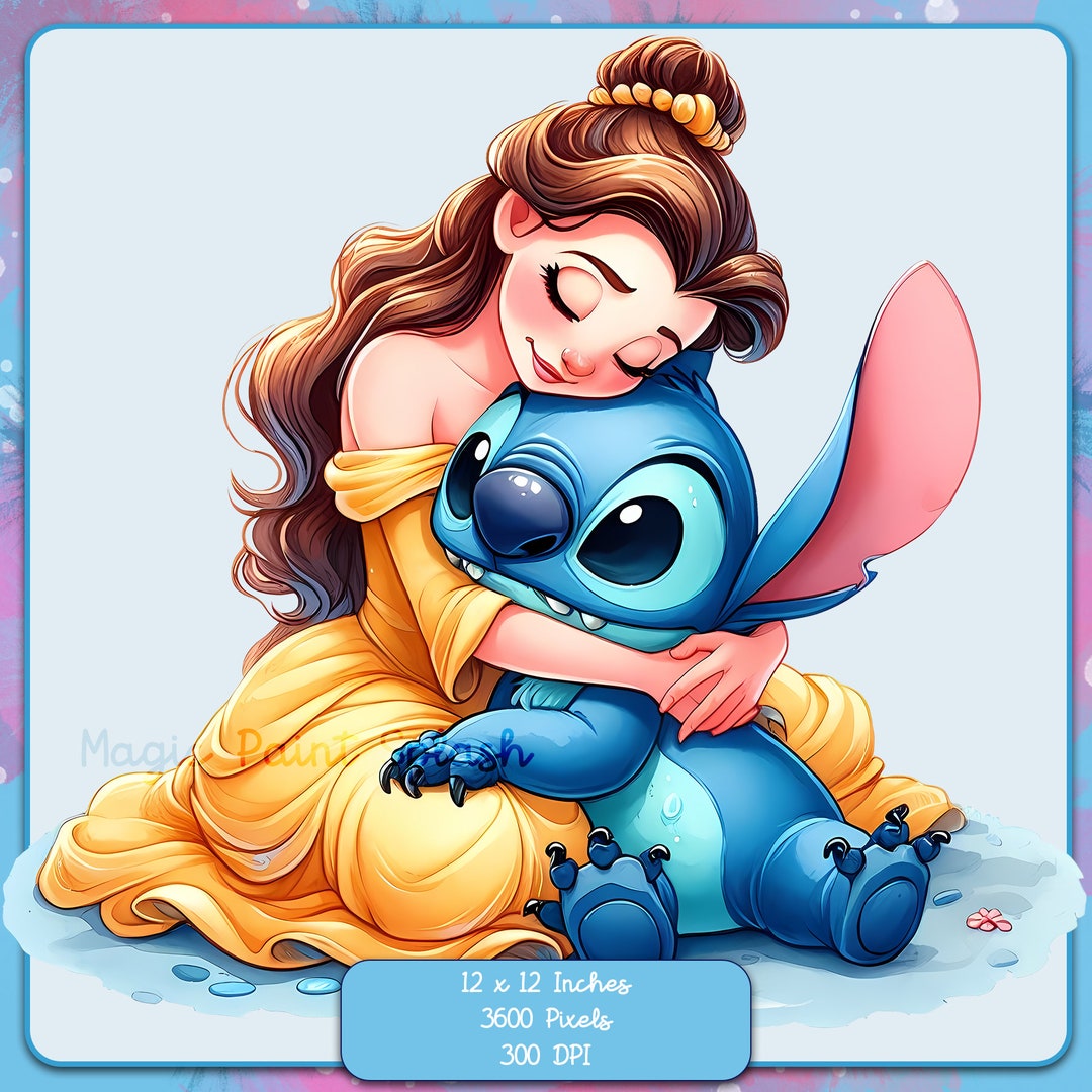 Belle and Stitch Clipart Image, PNG (digital Download) - Etsy