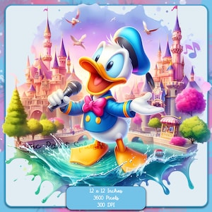 Donald Singing Watercolor Splash, Clipart Images, Graphics and Artwork ...