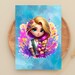 Punk Rock Rapunzel Clipart: Rainbow Watercolor Splash (PNG Digital ...