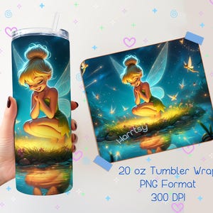 Tinkerbell 20 Oz Tumbler Wrap, Tumbler Design, Sublimation Wraps, PNG ...