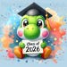 Baby Yoshi 2026 Graduation PNG: Watercolor Splash Clipart (digital ...