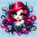 Gothic Ariel Watercolor Splash, Clipart Images, Graphics and Artwork ...