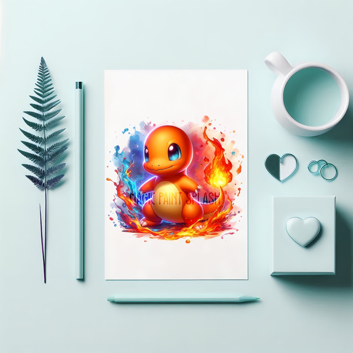 Charmander Watercolor Clipart, Monster PNG (digital Download) - Etsy