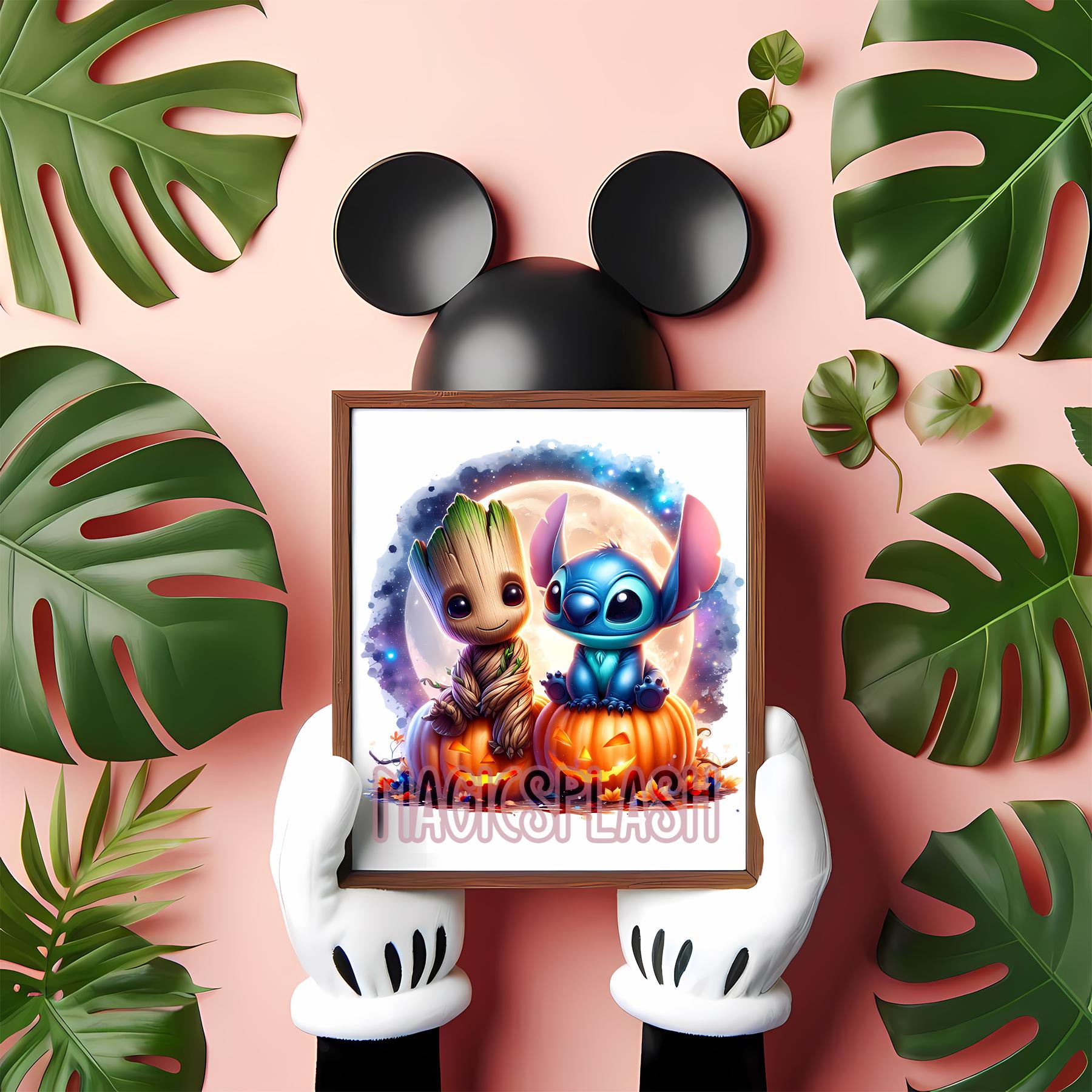 Baby Groot and Stitch Halloween PNG, Clipart (digital Download) - Etsy