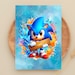Personalized Sonic Sign Watercolor Splash, Clipart Images, Graphics and ...