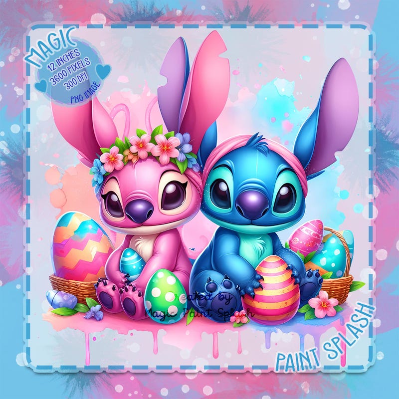 Stitch Easter 3d Cartoon - Etsy