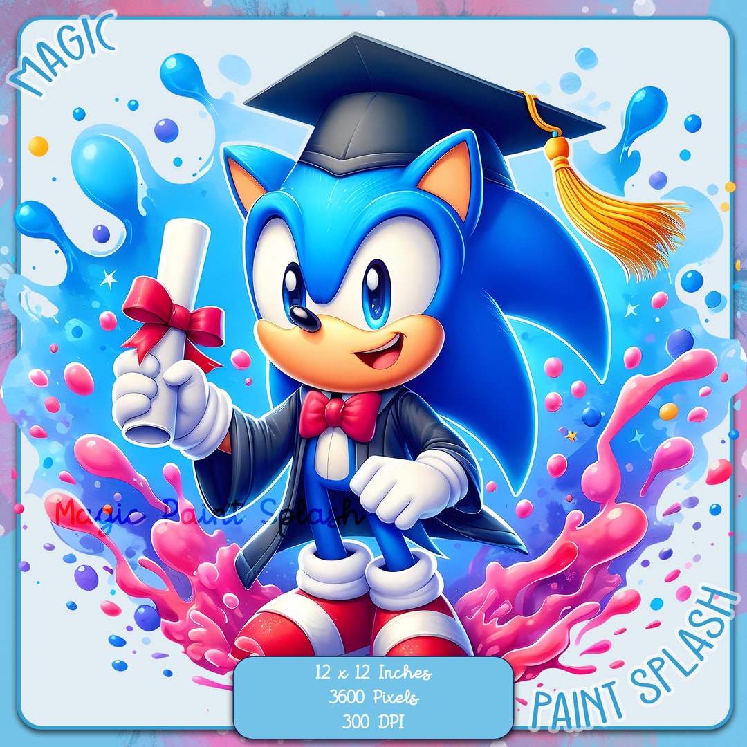 Sonic Diploma Graduation PNG Image, Clipart Images, Graphics and ...