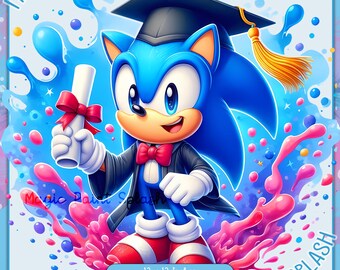 Sonic Graduation PNG Image, Clipart Images, Graphics and Artwork, PNG ...