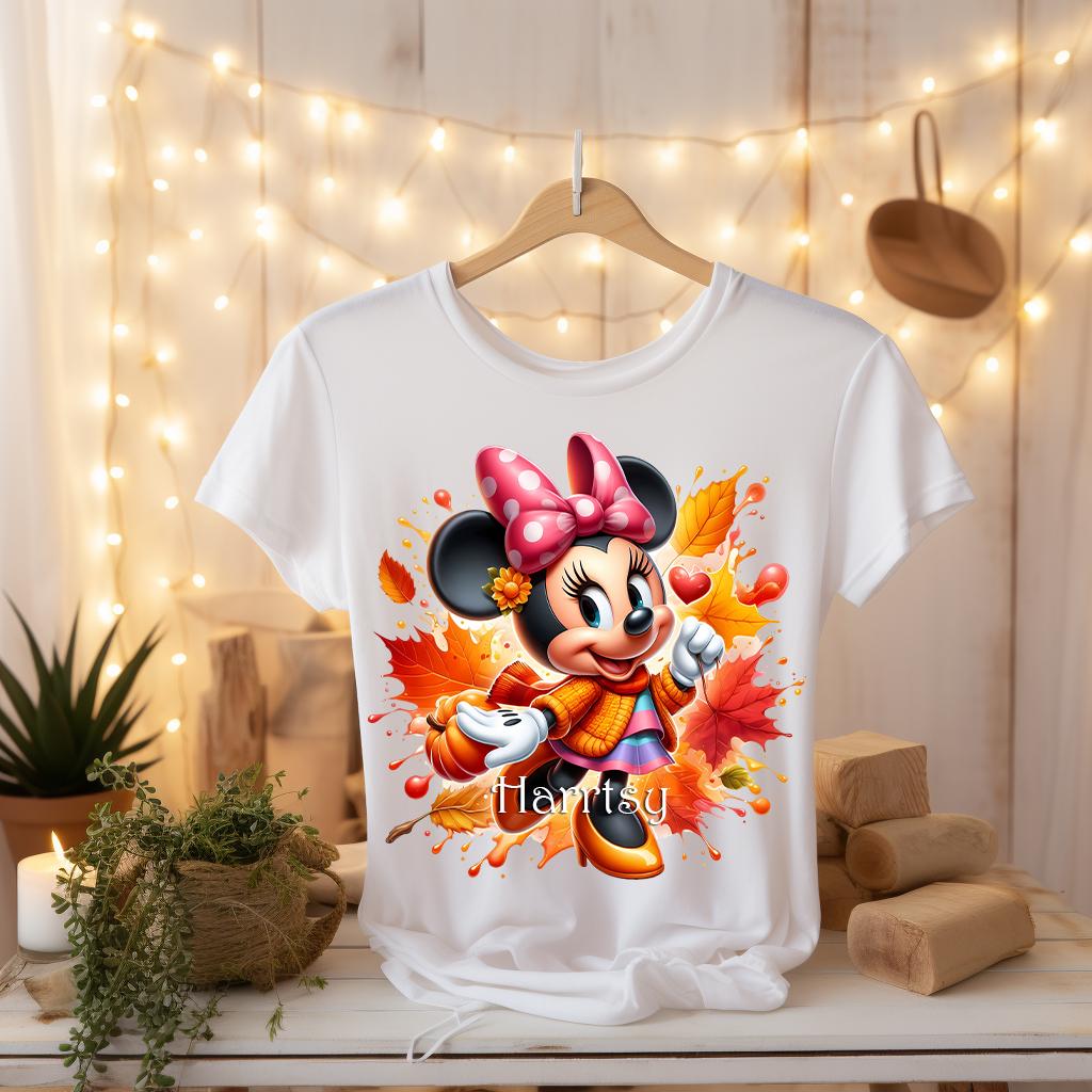 Falltime Minnie Mouse PNG: Watercolor Clipart Image (digital Download ...