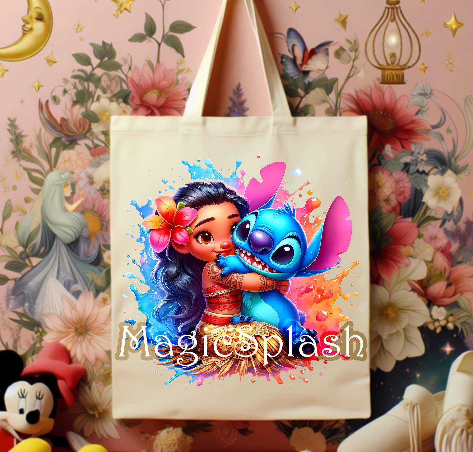 Moana and Stitch PNG | Hug Clipart | Cute Tropical Disney Art | 300 DPI ...