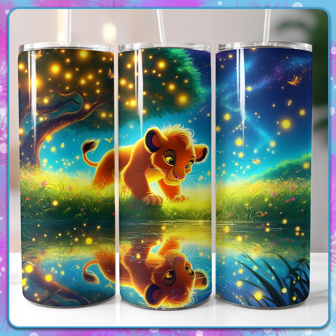 Simba Tumbler Wrap: Lion King Reflection PNG (digital Download) - Etsy