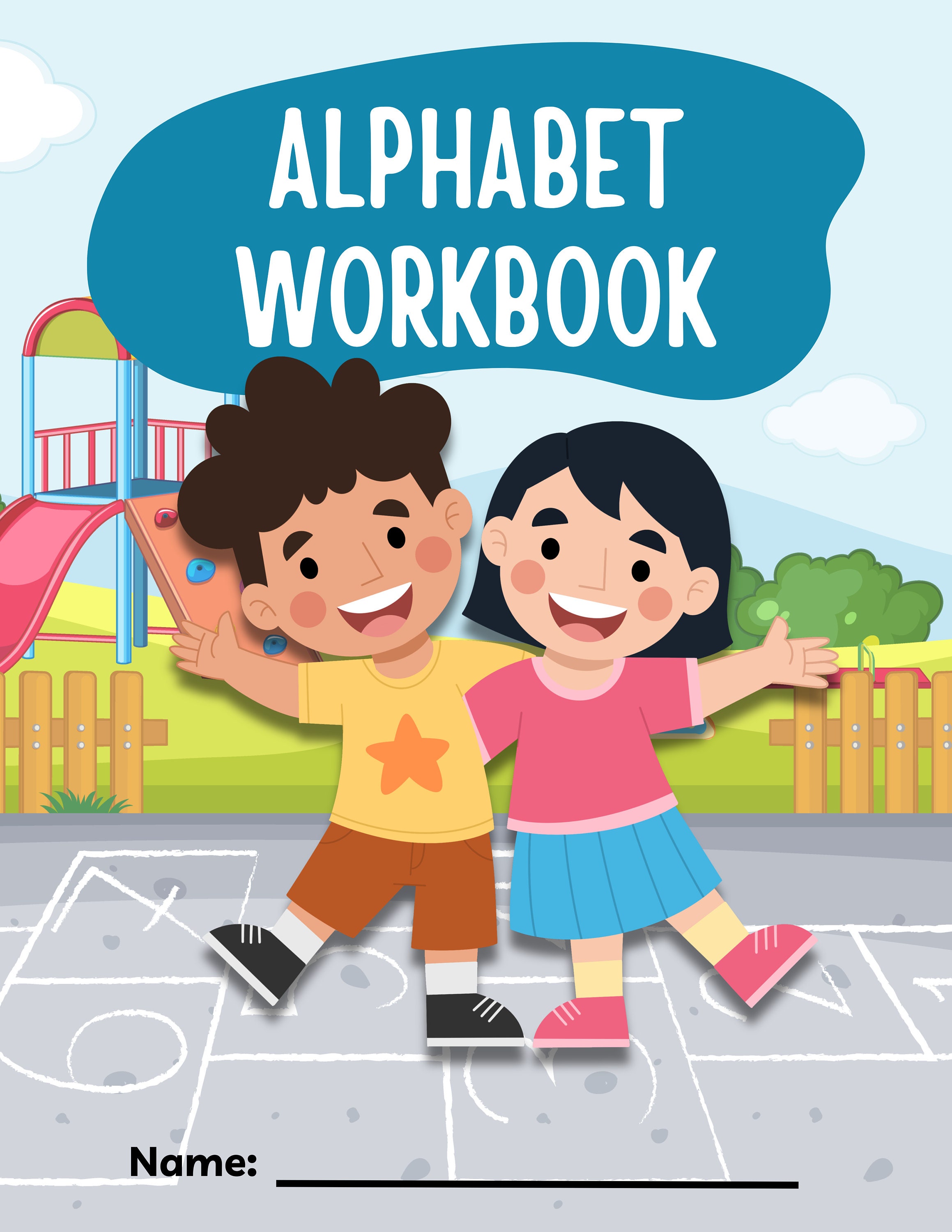 Preschool/kindergarten Learning Reading and Writing Alphabet Workbook ...