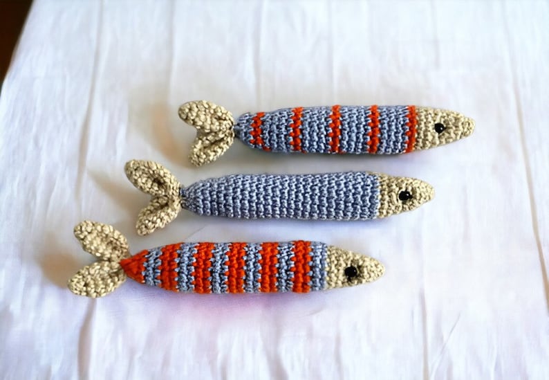 Fish Sardines Crochet Pattern, No Sew Amigurumi Crochet Patterns ...