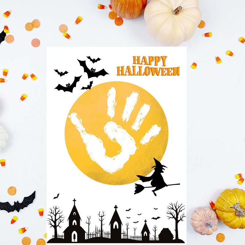 Halloween Handprint Craft for Kids Halloween Printable Toddler ...