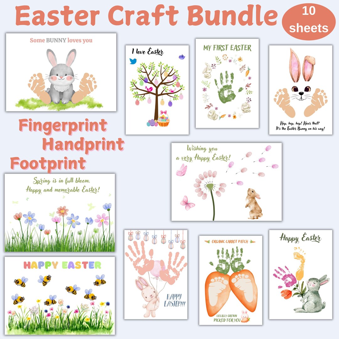 Easter Craft Bundle | Handprint, Footprint & Fingerprint Art | Kids ...