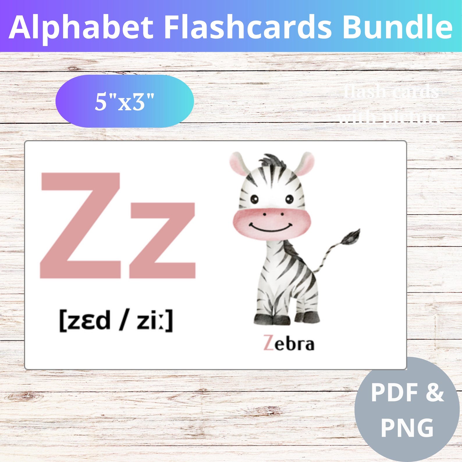 Alphabet Flashcard Bundle Phonetic Alphabet Cards Preschool ABC Flash ...