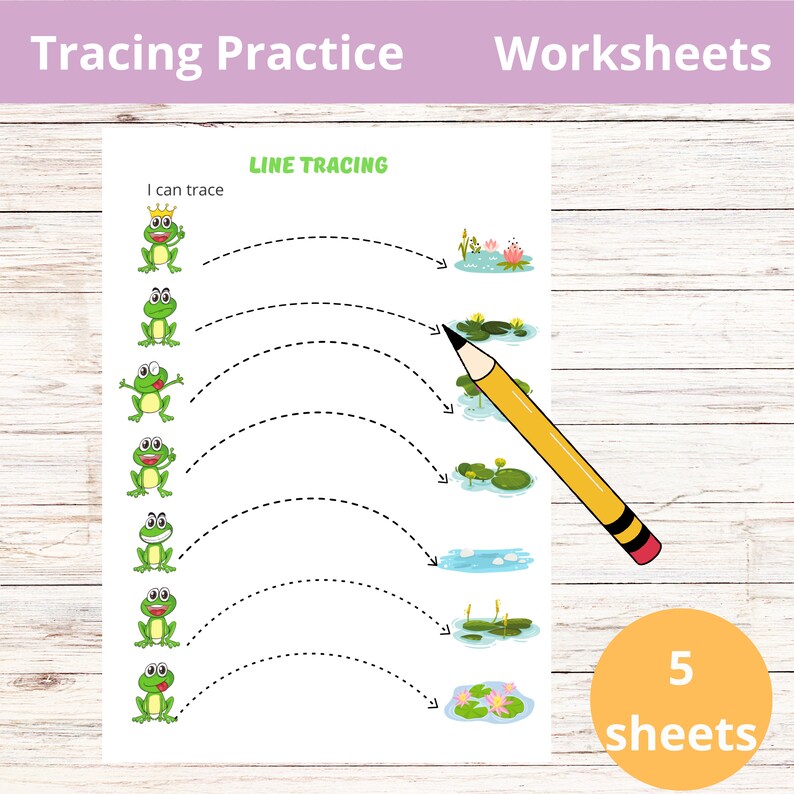 Fun Line Tracing Worksheets for Kids Tracing Practice Handwriting ...