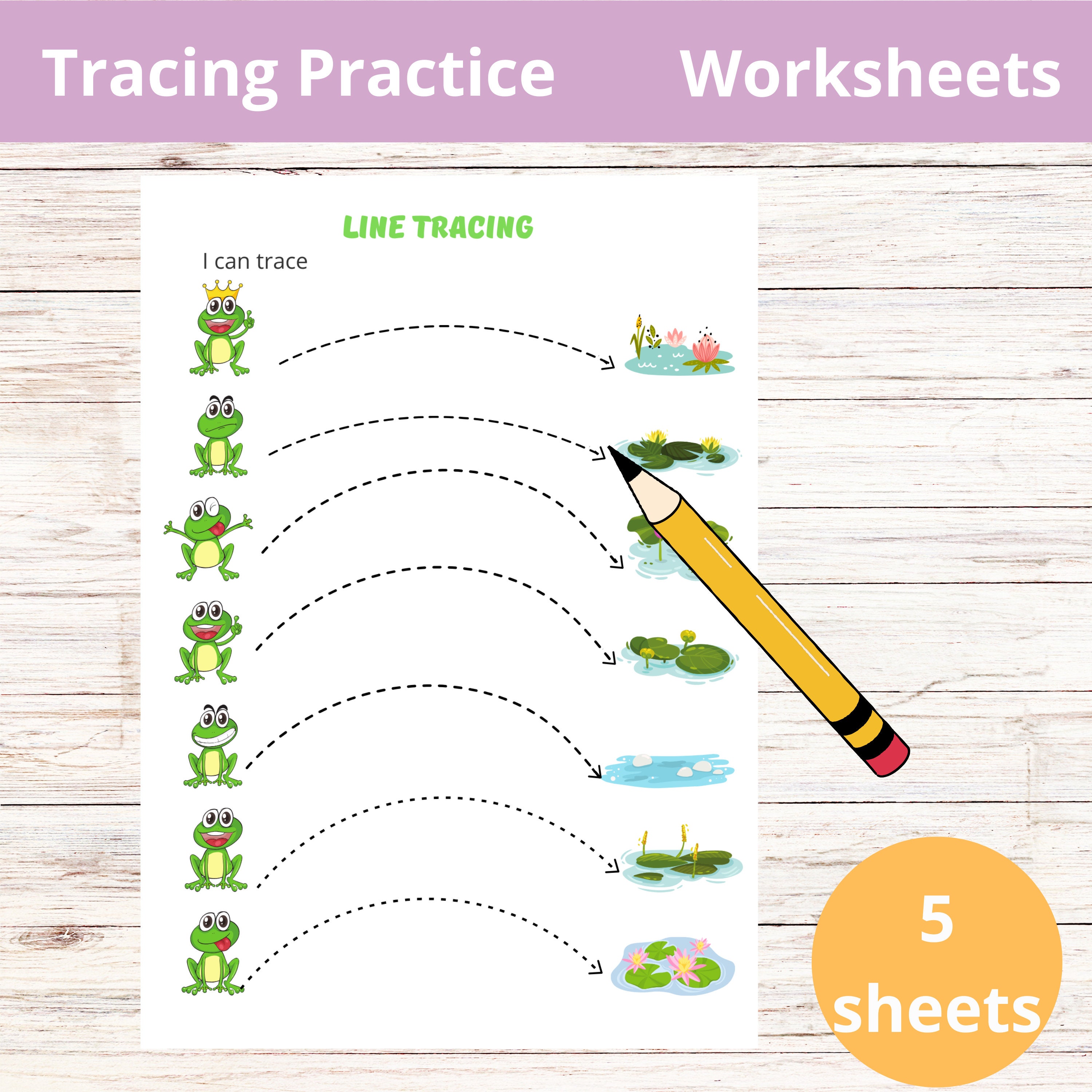 Fun Line Tracing Worksheets for Kids Tracing Practice Handwriting ...