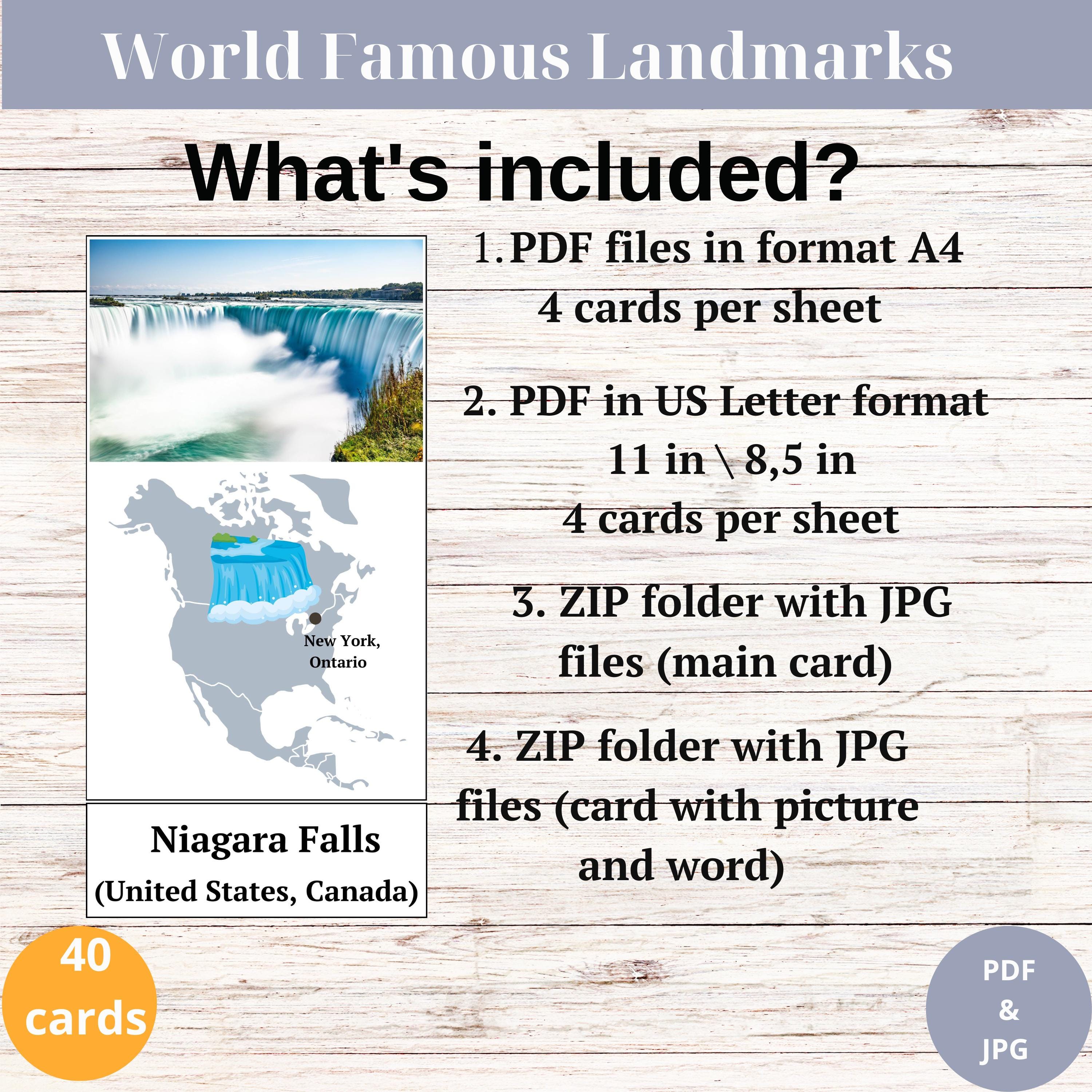 World Wonders Flashcards | World Landmark Flash Cards | Fun Geography ...