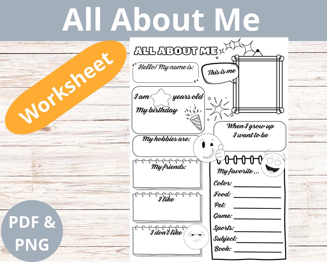 Back to School Printable Coloring Page for Kids All About Me Classroom ...