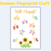 Firefly Fingerprint Art, Fingerprint Craft, Firefly Kids Craft ...