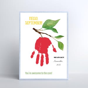 Apple Handprint Footprint Art: Fall Kids Craft (PDF Downloadable ...