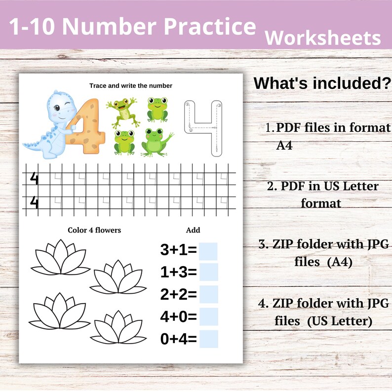 Worksheets Number Practice 1-10 | Counting, Writing | Kindergarten ...