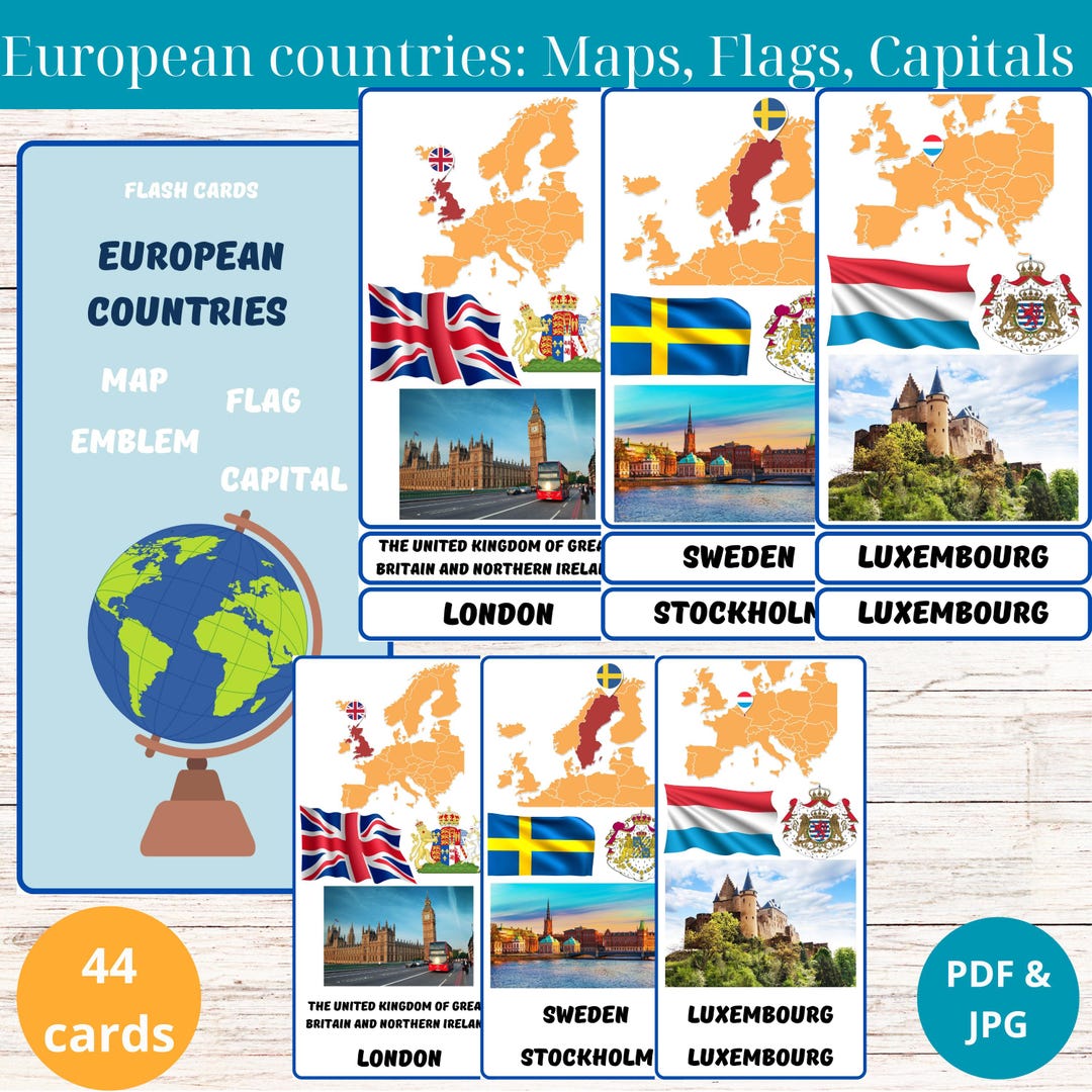 European Countries Flashcards | Travel Through Europe With Interactive ...