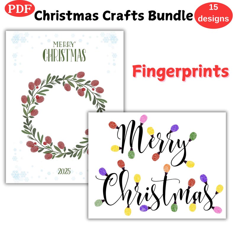 Christmas Handprint, Footprint & Fingerprint Craft Bundle | Holiday Art ...
