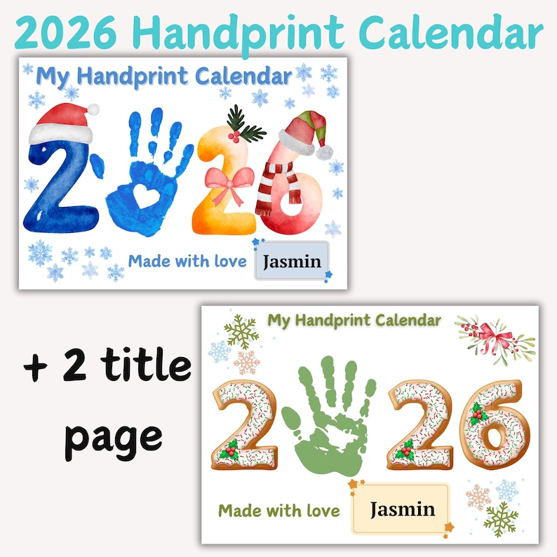 2026 Handprint Art Calendar: DIY Craft Keepsake (digital Download) - Etsy